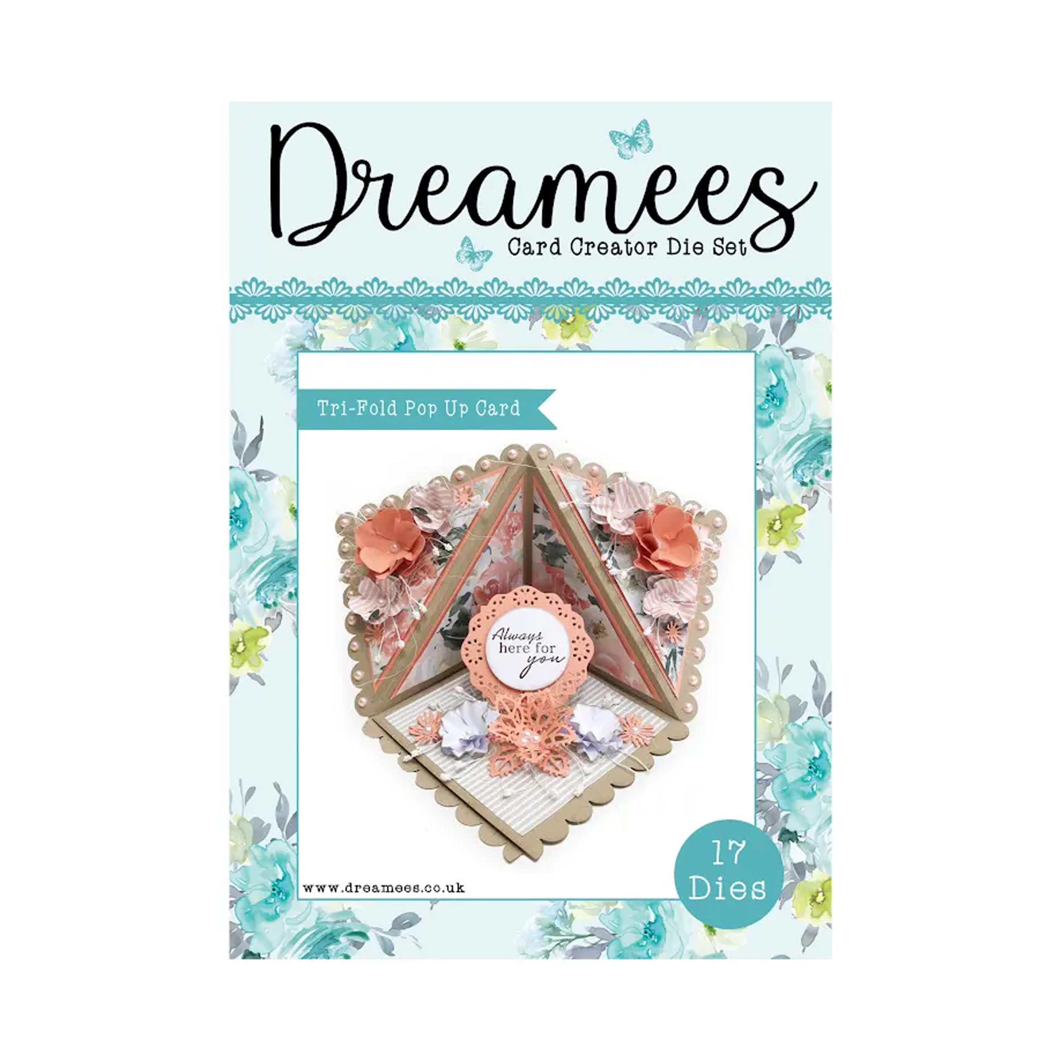 Dreamees - Tri-Fold Pop Up Card Creator Die Set - 17 Dies | HobbyMaker
