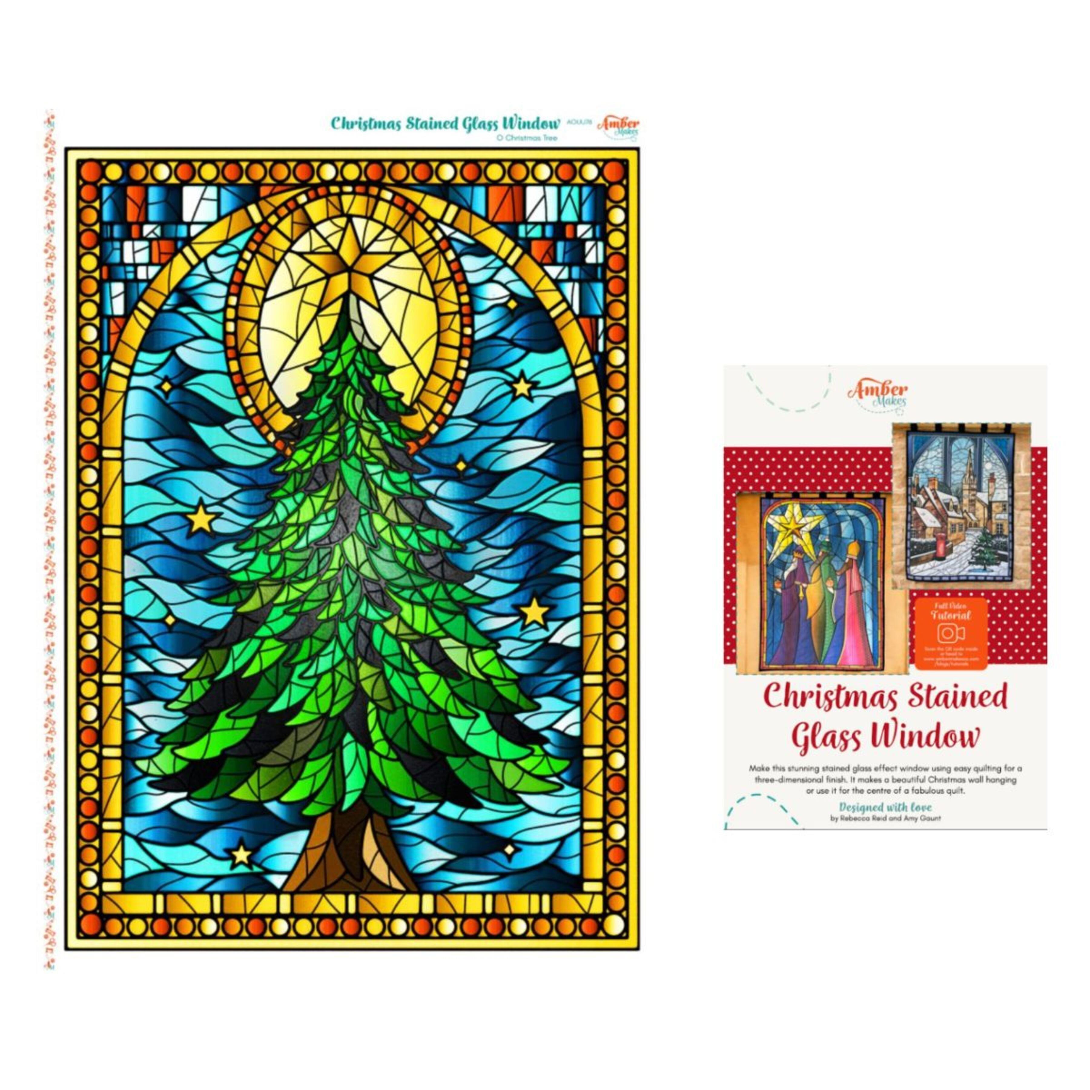 Amber Makes Christmas Stained Glass Window Kit - O Christmas Tree ...