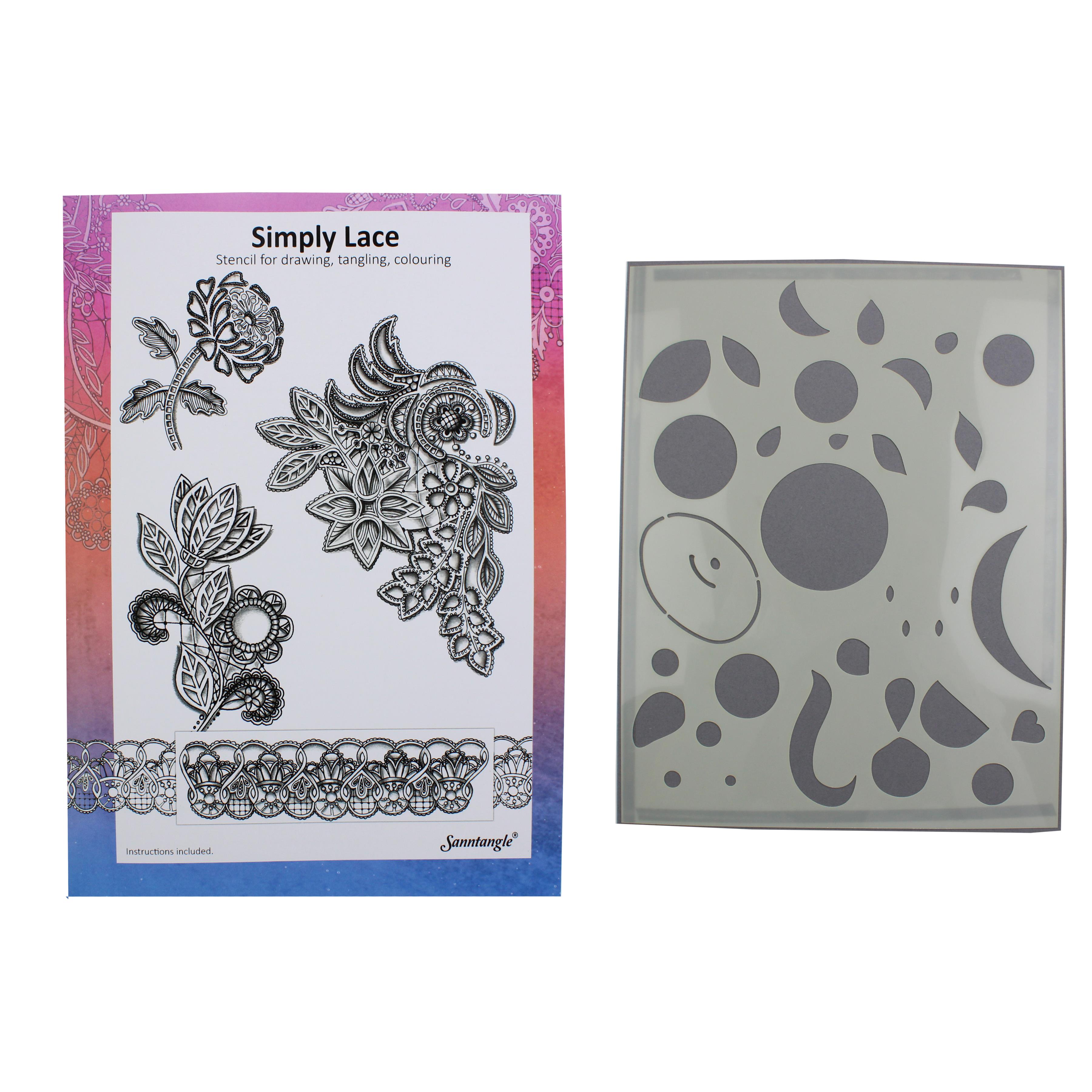 Sanntangle Simply Lace Stencil | HobbyMaker