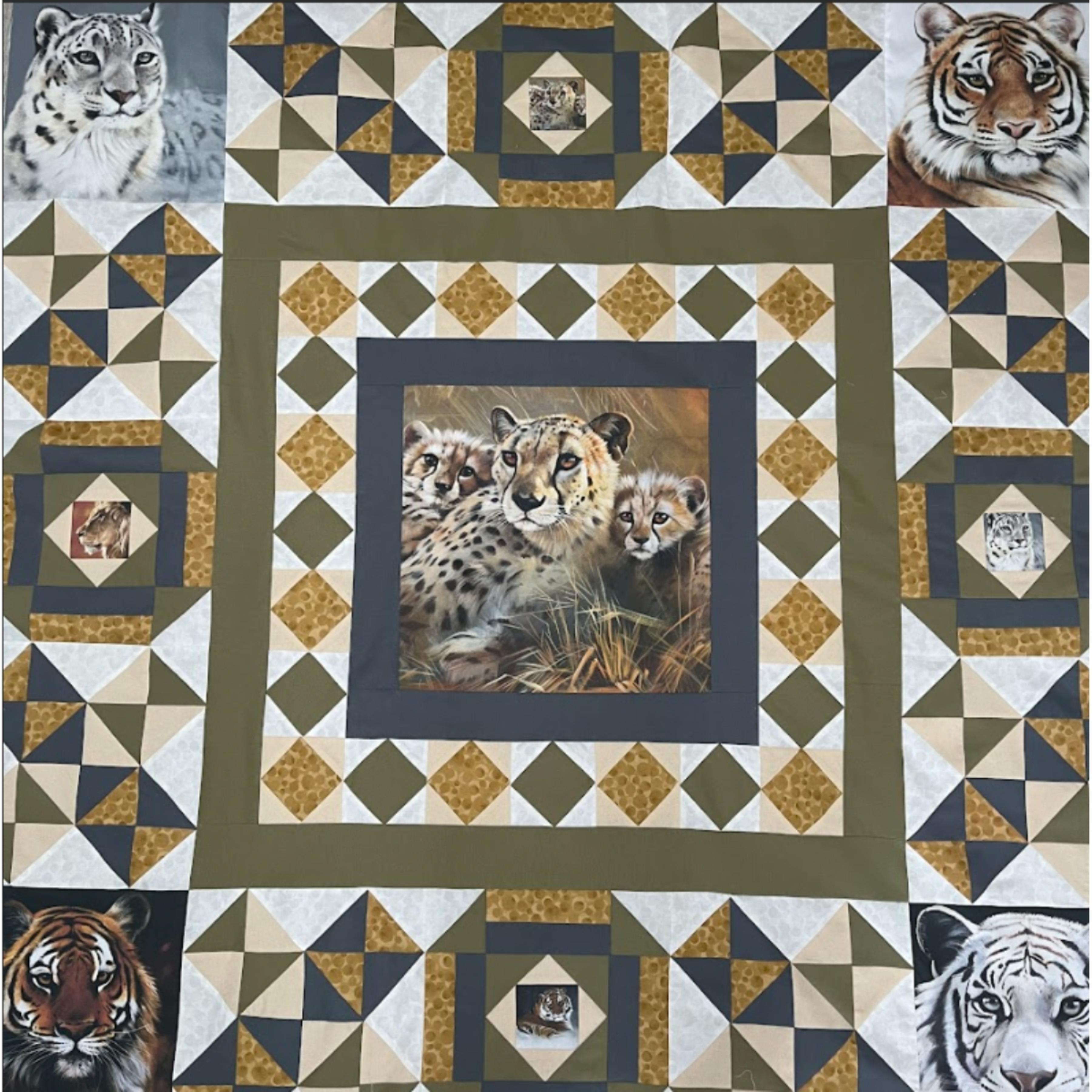 Delphine Brooks Big Cats Quilt Instructions | SewingStreet