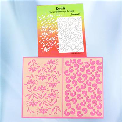 Sanntangle - Swirls Background Stencils | HobbyMaker