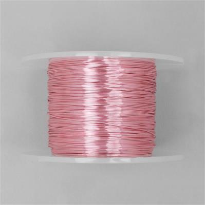100m Pink Coloured Copper Wire 0.6mm | JewelleryMaker