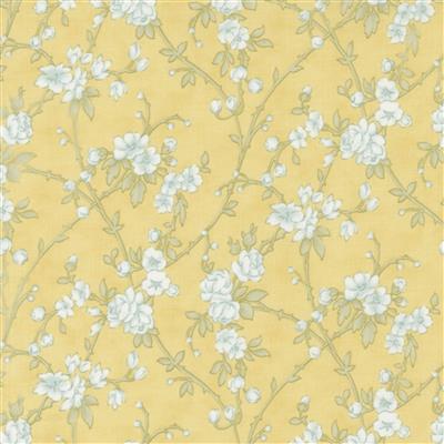 Moda 3 Sisters Honeybloom Collection Vintage Rose Bush Honey Fabric 0 ...