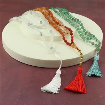 175cts Dulong Jade Mala Necklace Kit, inc Tassel & Satin Cord With ...