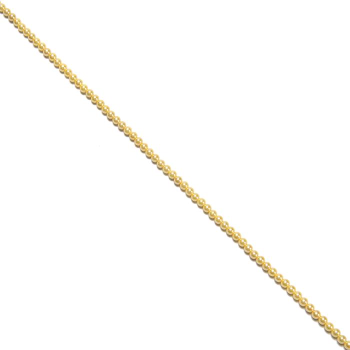 Gold Shell Pearl Plain Rounds Approx 6mm, 38cm Strand | JewelleryMaker