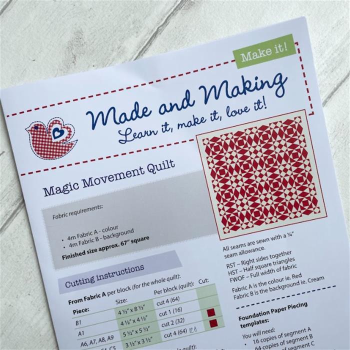 Made and Making Sapphire Magic Movement Quilt Kit: Instructions, FPP ...