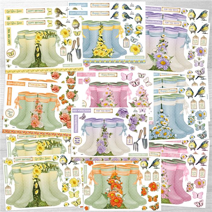 Debbi Moore Designs - Spring Wellies Cardmaking Kit with Forever Code ...
